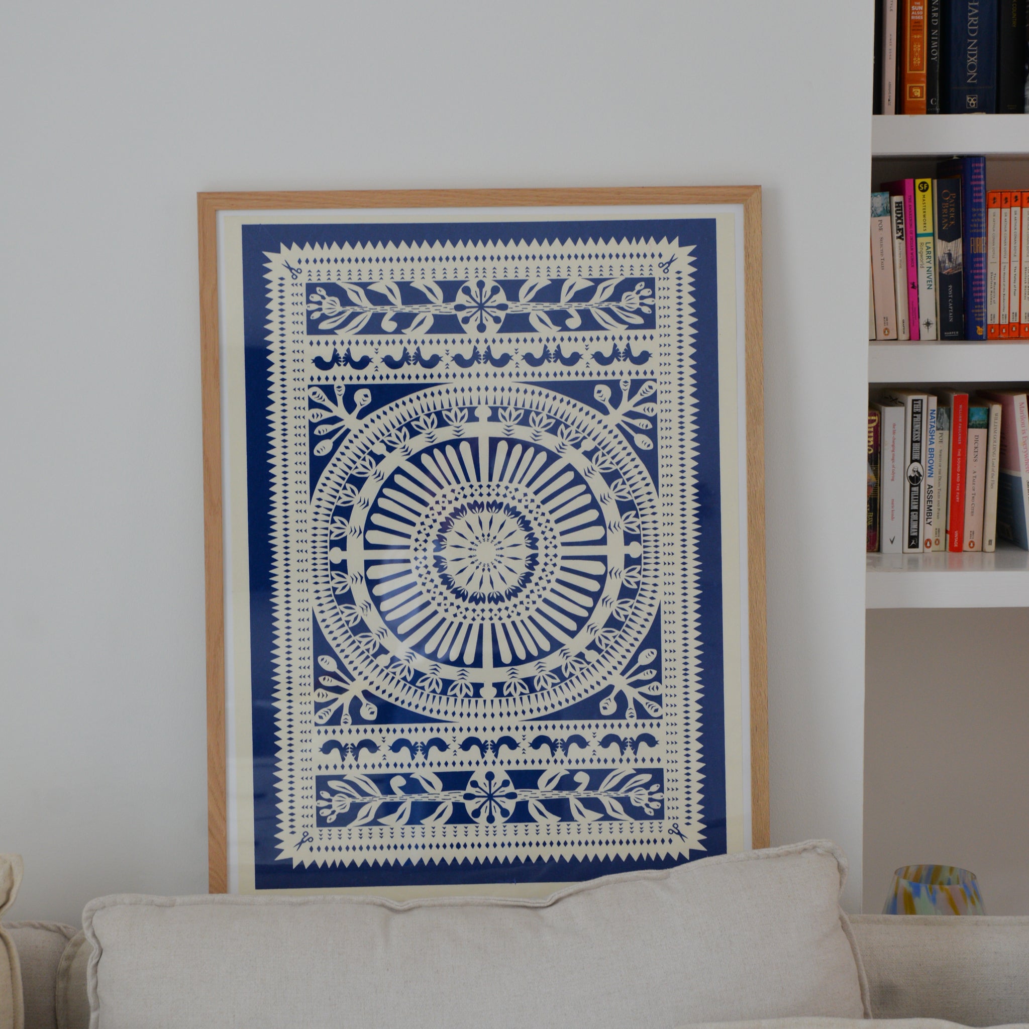 Paper Cut Wheel Poster Indigo – Mon Pote