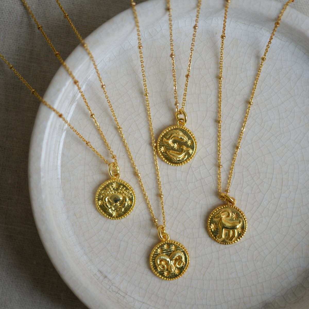 Zodiac Gold Coin Necklaces – Mon Pote