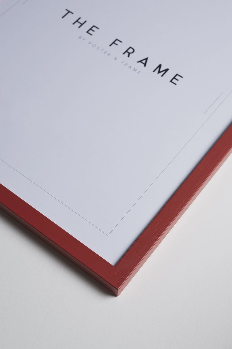 Hand Made Red Frame Solid Wood / 30 x 40 cm – Mon Pote