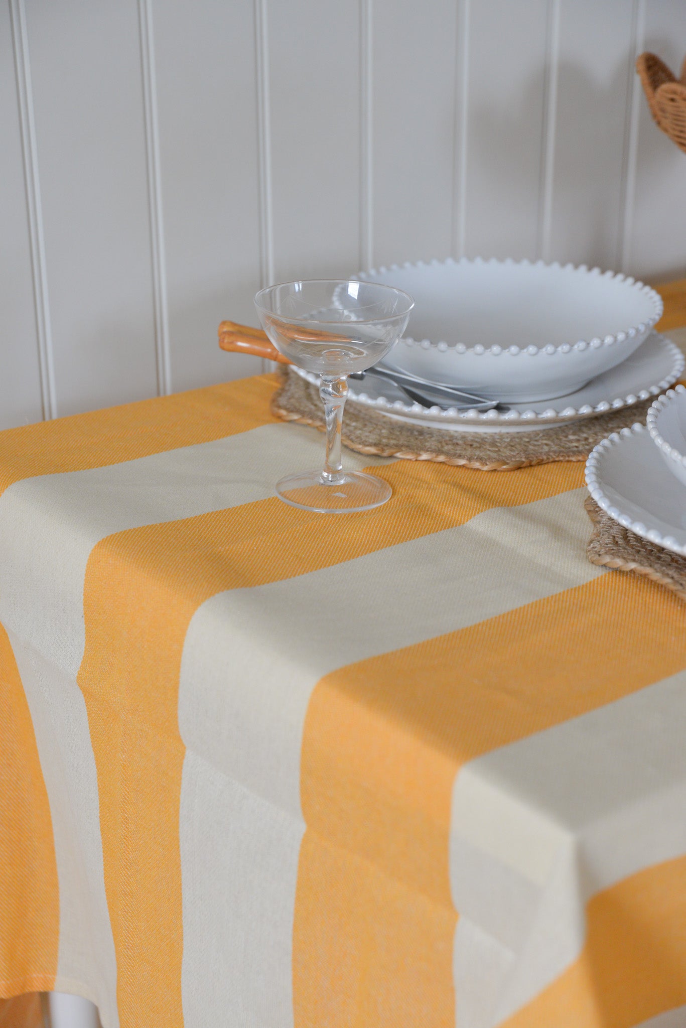 Yellow Stripe Tablecloth – Mon Pote